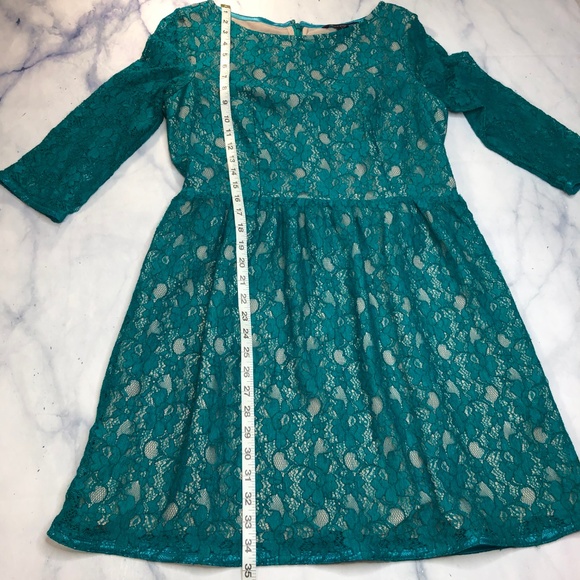 French Connection | Dresses | French Connection Teal Green Anna Lace ...